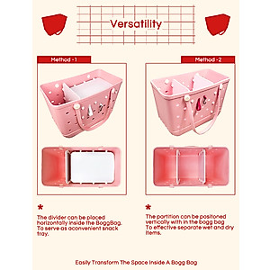 AmberObject 2-Pack Divider Tray for Bogg Bag Accessories - Durable and Portable Bogg Bag Divider with Bonus Hooks, Ideal for Organizing Your Beach Bag