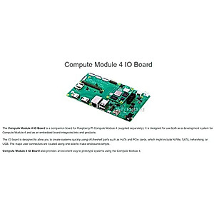 waveshare Original Raspberry Pi Compute Module 4 IO Board for All Variants of Compute Module 4,with Real-Time Clock Dual MIPI DSI/CSI Interfaces,USB Connectors