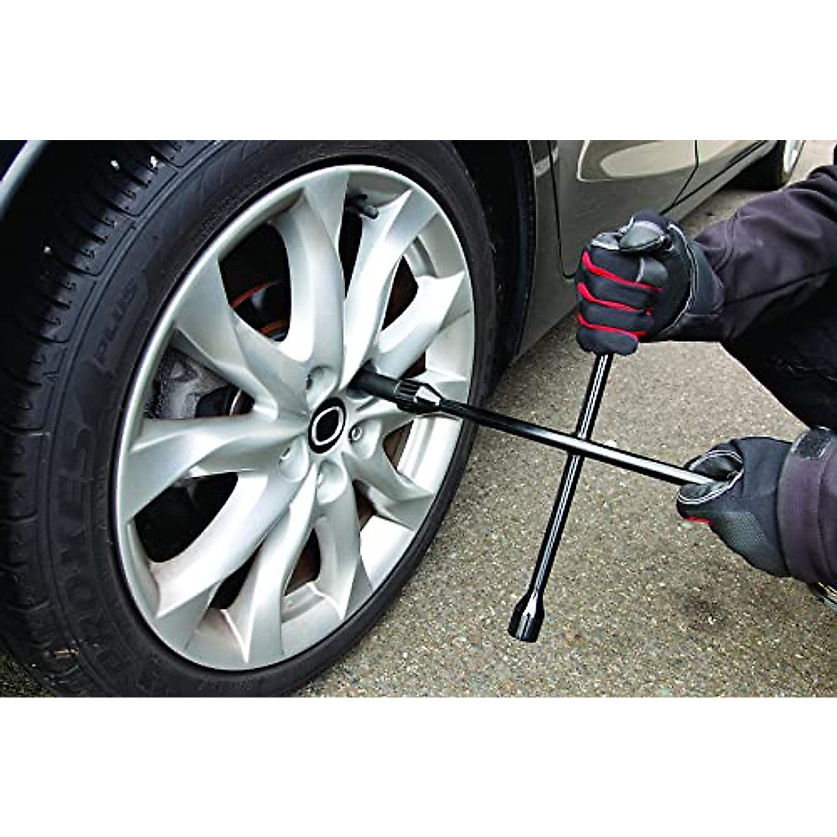 14 inch SAE/Metric Combination Lug Wrench with Spade Tip