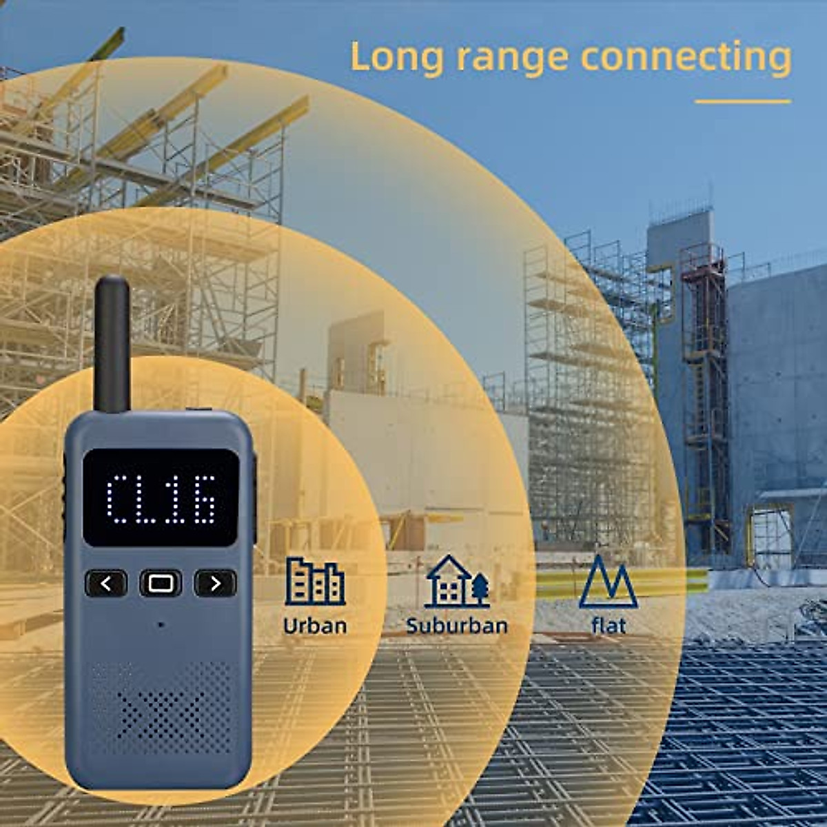 Retevis RB19 Walkie Talkies, Ultra-Slim Two Way Radios Rechargeable, USB-C,1650mAh Battery, Dot Matrix Screen,Handsfree 2 Way Radio for Clinic Small Business Office Easter Basket Gifts Skiing(3 Pack)