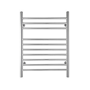WarmlyYours TW-F10PS-HP Infinity Towel Warmer, Polished, Dual Connection, 10 Bars