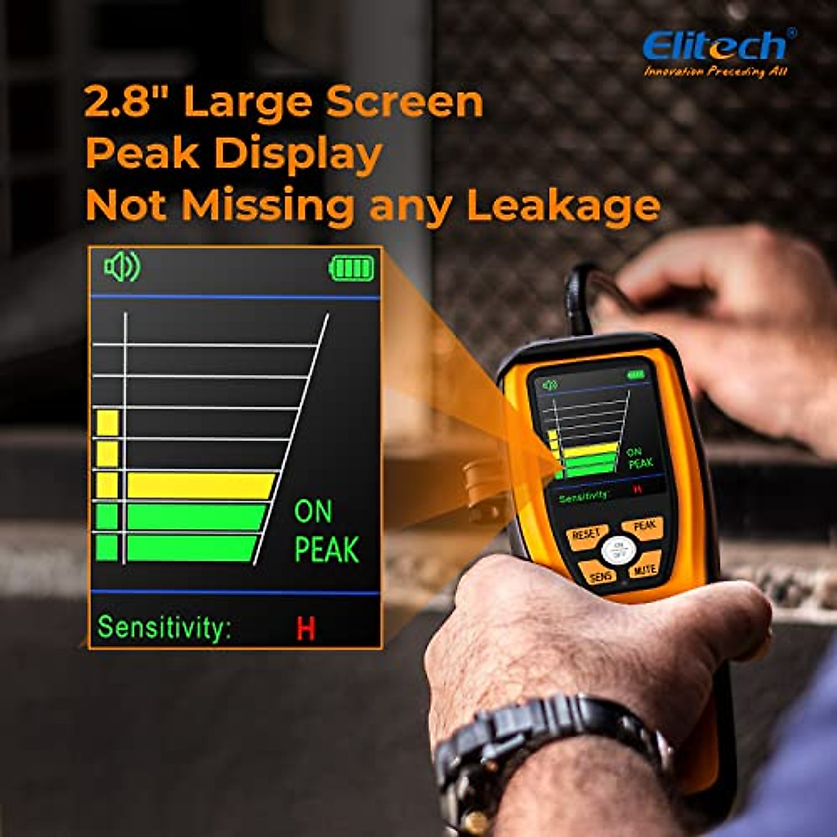 Elitech HVAC Refrigerant Leak Detector 10 Yrs Infrared Sensor Life Halogen Freon Sniffer, Air Conditioning Detection, Automotive Gas Finder, R22 R410A R134A R1234YF CFCs HCFCs HFCs, ILD-200