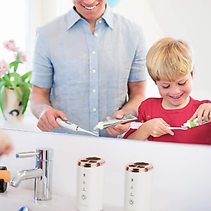 Electric Toothbrush Rechargeable Inductive Charging Base with 5 Brushing Modes, 2-Min Smart Timer, 2 Brush Heads, Travel Bag Included for Travel and Home Use