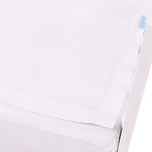 QuickZip Crib Sheet Set - Faster, Safer, Easier Baby Crib Sheets - Includes 1 Wraparound Base & 1 Zip-On Crib Sheet - White 100% Cotton - Fits All Standard Crib Mattresses