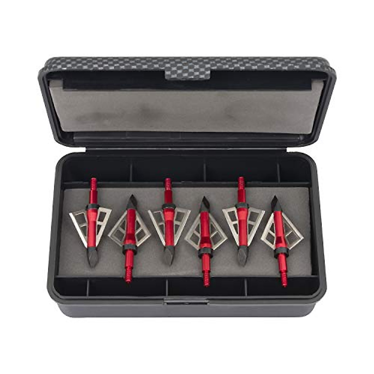 Allen Company Titan™ Broadhead Box & Caddy, Holds 6 Broadheads, Broadheads with Closed Width Up To 1-3/8 inches, Carbon Fiber