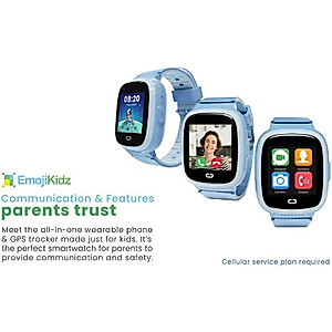 New 4G Edition - Kids Smart Watch (Blue) for Boys Girls (Age 3 Years +) - Touch-Screen Smartwatch with SIM Card – Remote Monitoring/Video Call/GPS Tracker - Ready Out of The Box