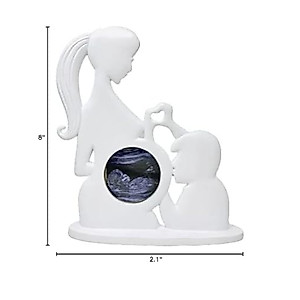 3MAZINGS Ultrasound Picture Frame Gender Reveal New Parents Pregnant Mom Pregnancy Love Gifts Baby First Sonogram Frames (Ultrasound Picture Frame - Family of 3)