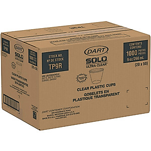 Solo 9 oz Ultra Clear Squat PET Cold Cup, TP9R (1,000 Count)