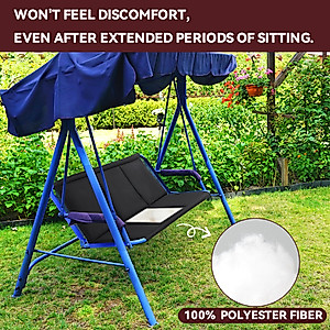 MABOZOO Thicken Outdoor Swing Replacement Fabric, 600D Oxford Porch Patio Swing Cushion Swing Seat Cover, Bench Cushion Replacement for Outdoor Patio Swing (54x20x20inch)
