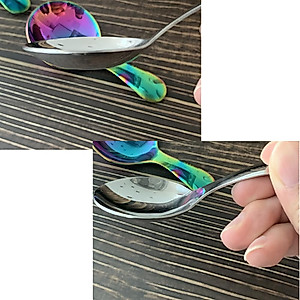 4pcs 304 Stainless Steel Spoon, Short Handle Spoon, Cute Dessert Ice Cream Spoon, Titanium Plated Tea Coffee Round Spoon,Milk Powder Condiments Spoon (Silver)