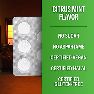 TheraBreath Fresh Breath Chewing Gum with ZINC, Citrus Mint Flavor, 10 Count (Pack of 6)