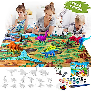 Retruth Dinosaur Painting Kit for Kids, Dinosaur Toys for Kids Age 4 5 6 7 8, Paint Your Own Dinosaur Arts & Crafts Painting Kits for Kids Age 4-8, for Kids Boys Girls