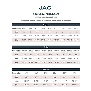 JAG Jeans Women's Petite Ruby Mid Rise Straight Leg Jeans, Thorne Blue, 4 Petite