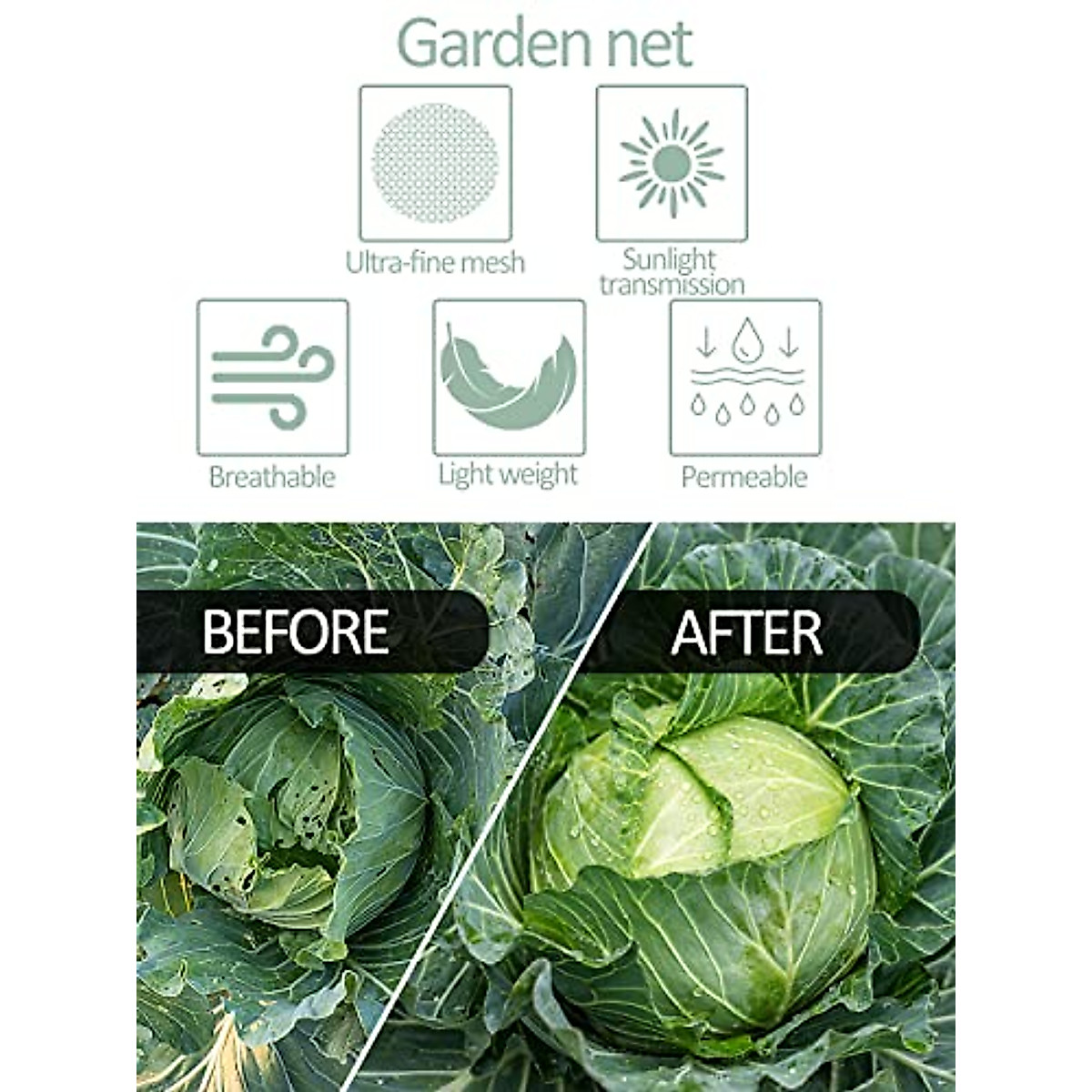 50Pcs 17in Greenhouse Hoops Kit with 9.8 x 29.5 ft Plant Cover Netting, Detachable Fiberglass Grow Tunnel Frame for DIY Plant Support Indoor Outdoor Garden Raised Bed