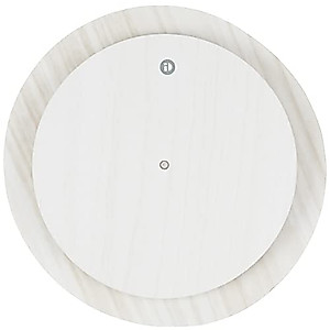 iDesign Renewable Paulownia Wood Collection Tall Turntable Organizer, 10.5" x 4" x 10.5", White Wash