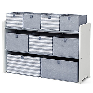 GAP GapKids Deluxe Toy Organizer - Greenguard Gold Certified, Grey/White
