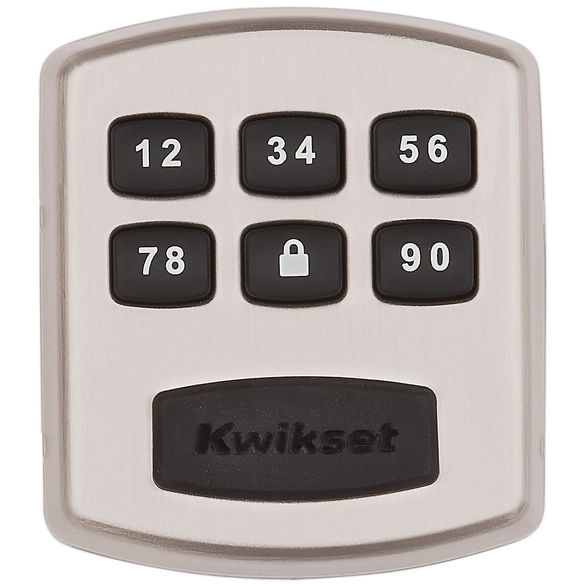 Kwikset 99050-003 Model 905 Value Lock Keyless Entry Electronic Keypad Deadbolt Door Lock for Garage or Side Door, Satin Nickel