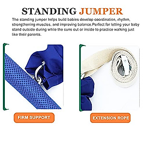 NUOBESTY Blue Jolly Jumper Baby Jumper Swing Doorway Fabric Toddler Doorway Bumper Over The Door Toddler Exerciser Jumper Tools for Toddler Baby Jumper Infant