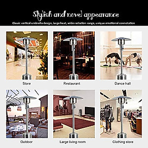 Patio Heater,Outdoor Heaters for Home Powerful Fast Heating,Safe Low Energy Radiator Energy Efficient Natural Gas Liquefied Gas for Garden-Liquefied Gas 225cm(88in)