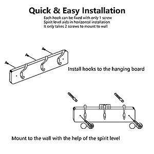 Coat Rack Wall Mount(2 Pack), Rustic Coat Hanger with 3 Hooks (15.6"L), Sturdy Hat Rack for Wall Hanging Coat Hat Key Mask Sunglasses Towel Cup, for Entryway Closet Bathroom Kitchen, White