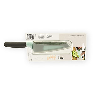 Berghoff LEO Non-stick Stainless Steel Wide Blade Santoku Knife 6.75" Mint PP Fitted Protective Sleeve Multifunctional Knife Soft-touch PP Soft Grip Handle