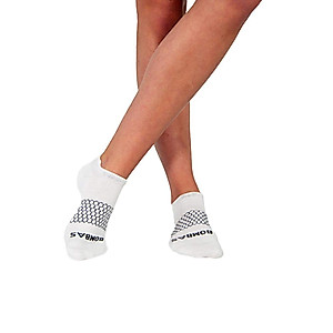 Bombas Women's Original's White Ankle Socks,Size Large