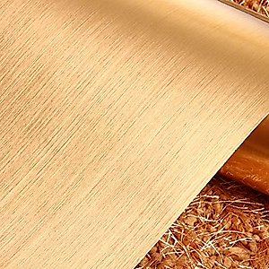 Emoyi Brushed Metal Look Wallpaper Film Vinyl Self Adhesive Waterproof Wall Decal Sticker for Covering Counter Top 15.6''x79'' (Golden)