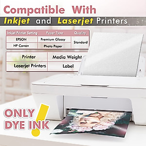 Koala Pearl Glossy Photo Paper 8.5X11 Inches 48LB 30 Sheets Shiny for Inkjet and Laser Printer ...