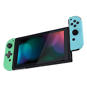 eXtremeRate Mint Green & Heaven Blue DIY Housing (D-Pad Version) with Full Buttons for Joycon Handheld Controller, Replacement Shell for Nintendo Switch & Switch OLED [Only The Shell, NOT The Joycon]
