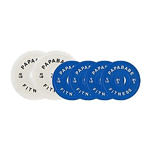 papababe Olympic Change Plates 2 inch Fractional Weight Plates Designed for Olympic Barbells for Strength Training(4X5+2X10LB)