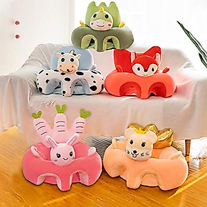 Xinrimoy Baby Support Seat Sitting Chair, Infant Sitting Chair Safe Baby Sofa Chair, Animals Soft Plush Floor Support Seat, Learn to Sitting Chairs for 0-3 Years Old Newborn Kids