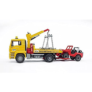 Bruder 02750 Man TGA Tow Truck with Cross Country Vehicle