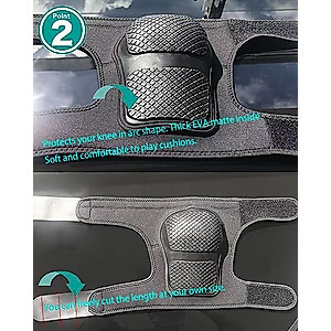 MiJiTrio Knee Pads Construction Heavy-Duty Work Knee Pads - Professional Non-Slip Hard-Shell Tactical Knee Protector with EVA Cushion Support soft and comfortable- For Construction, Gardening (Large)