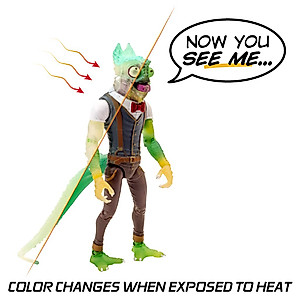 Alter Nation Sham Human Chameleon Alligator Hybrid Web Cartoon Dark Horse Comics Graphic Novel Action Figure with Thermal Color Changing Body & Mini Comic Book Great Gift for Kids 6 & Up