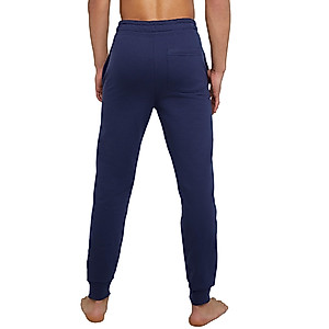Hanes Mens Ecosmart Jogger Sweatpants, Midweight Fleece Lounge Pants, 30.5", Navy, XX-Large US