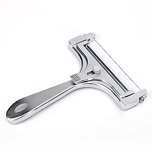 Stainless Steel Cheese Slicer with Wier for Semi Soft, Semi-Hard Cheeses Kitchen Cooking Tool, , Cheese Grater with Handle, Cheese Shredder, Kitchen Gadget, Silver, One Size Fit Most