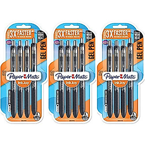 Paper Mate InkJoy Gel Pens, Bold Point (1.0mm), Black, 12-Count