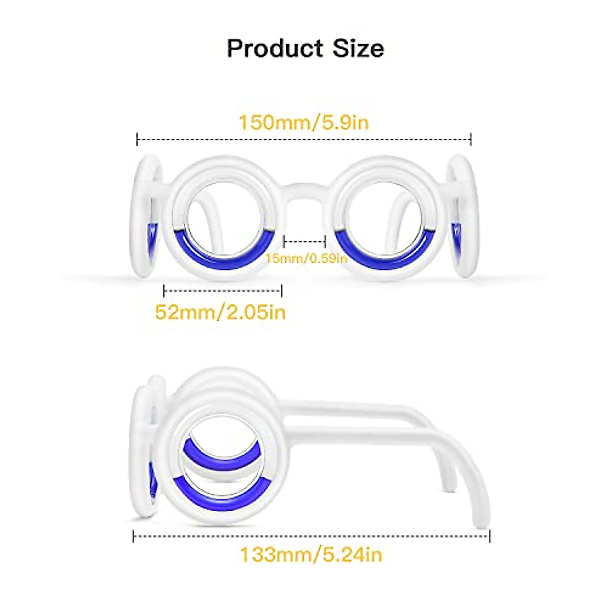 NEOISM Anti Motion Sickness Glasses Relieve Carsickness Airsickness Seasickness Glasses Ultra Light Portable Nausea Relief Glasses for Sport Travel No Lens Liquid Glasses for Adults or Kids