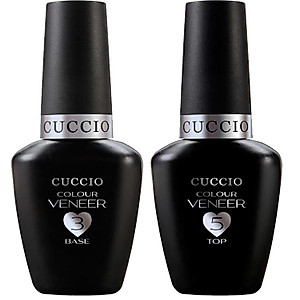 Cuccio Veneer Treatment Pack – Complete LED/UV Gel Polish System, Includes Prep, Fuse, Base, and Top Coat, 13 mL Each