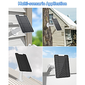 Premium Solar Panel for Google Nest Camera, 5W Camera Solar Panel Power for Google Nest Cam Outdoor & Indoor (Battery Version), Special Made for Google Nest Cam, IP65 Waterproof, w/ 13ft Cable, 4 Pack