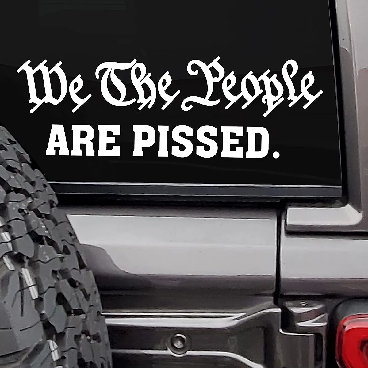MAZ DISTRIBUTIONS - We The People are Pissed Sticker – Vinyl Decal for Laptop – Waterproof Sticker for Waterbottle – Indoor and Outdoor Sticker for Window – Easy Use for Car, Van & Bike - MAZ 429