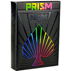 PREMIUM PLAYING CARDS, High Quality Deck of Cards, Cool Prism Gloss Ink, Best Poker Cards, Unique Bright Rainbow & Red Colors for Kids & Adults, Black Card Decks Games, Standard Size