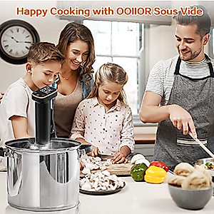 OOIIOR Sous Vide Cooker, 1100W & WIFI Sous Vide Machine IPX7 Waterproof, Fast-Heating Precision Immersion Circulator with Accurate Temperature and Time Control, APP with Recipes