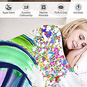 Personalized Volleyball Blanket Gifts with Name - 40"x50" Sports Throw Blanket for Adults, Kids - Colorful Soft Plush Blankets for Bed, Couch & Travel