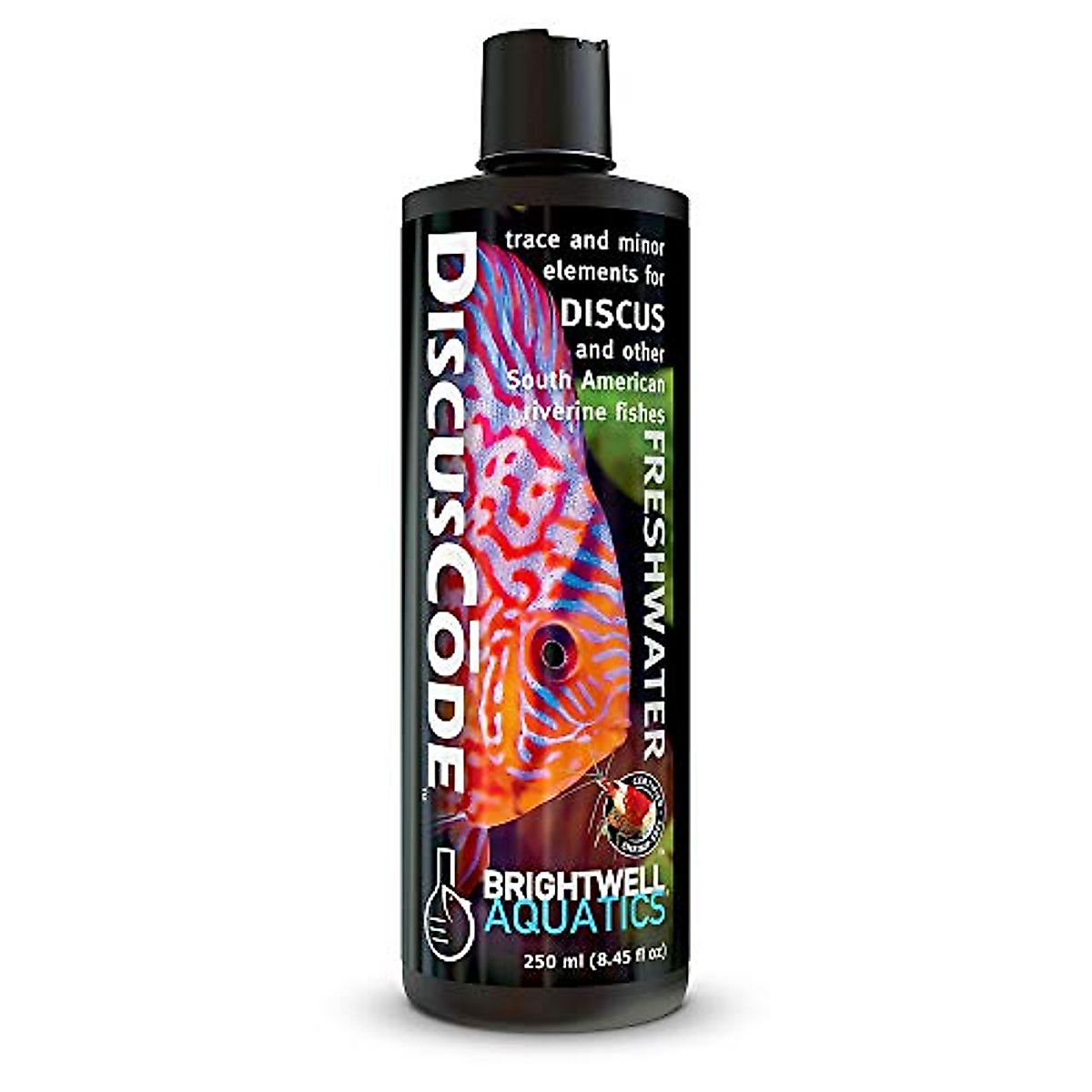 Brightwell Aquatics DiscusCode - Trace & Minor Elements for Discus & Other South American Riverine Fishes 250-ml