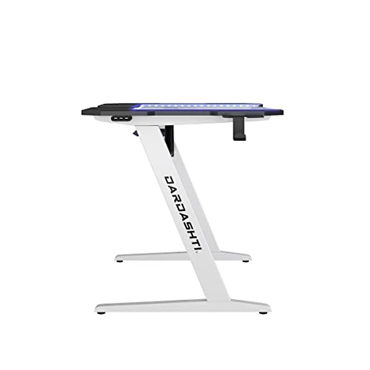 Atlantic Dardashti PC Computer, Home Office Gaming Table Z Shaped Gamer Workstation with Cup Holder and Headphone Hook, Z1-21, Cobalt Blue Desk