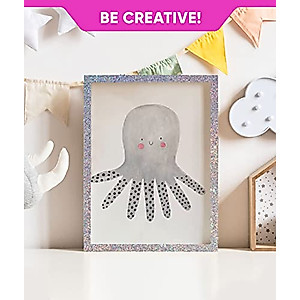 Glitter for Paint [5.3oz] – Holographic Silver with 2 x Buffing Pads – Glitter for Painting Walls for Luminous Paint Finish on Interior or Exterior Walls, Ceilings, and Wood - Glitter Paint Additive