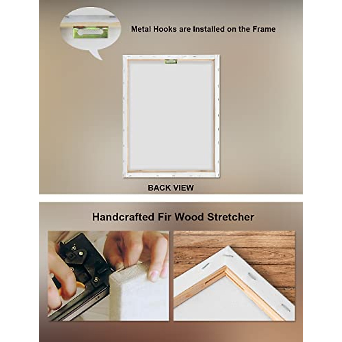 Creoate Boho Wall Decor Art 2 Pieces Sun and Moon Picture Canvas Print Framed Set Artwork for Minimalist Home Decor, Modern Boho Wall Art, 12x16 Inch x2pcs