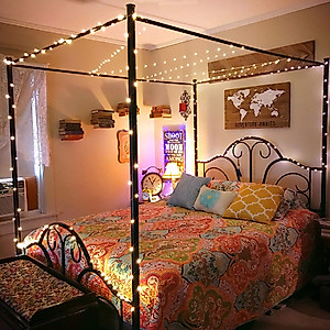 RUICHEN Dimmable Fairy Lights Plug in 72 Ft 200 LED Copper Wire Twinkle String Lights with RF Remote Timer, Warm White