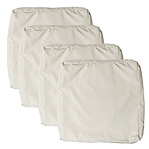 youngseahome Patio Seat Cushion Covers,Washable Slip Covers Replacement,Waterproof Outdoor Furniture Chair Cushion Pillow Seat Cover for Couch,Garden,Sofa,Khaki,24"×22"×4"(4 Covers Only)